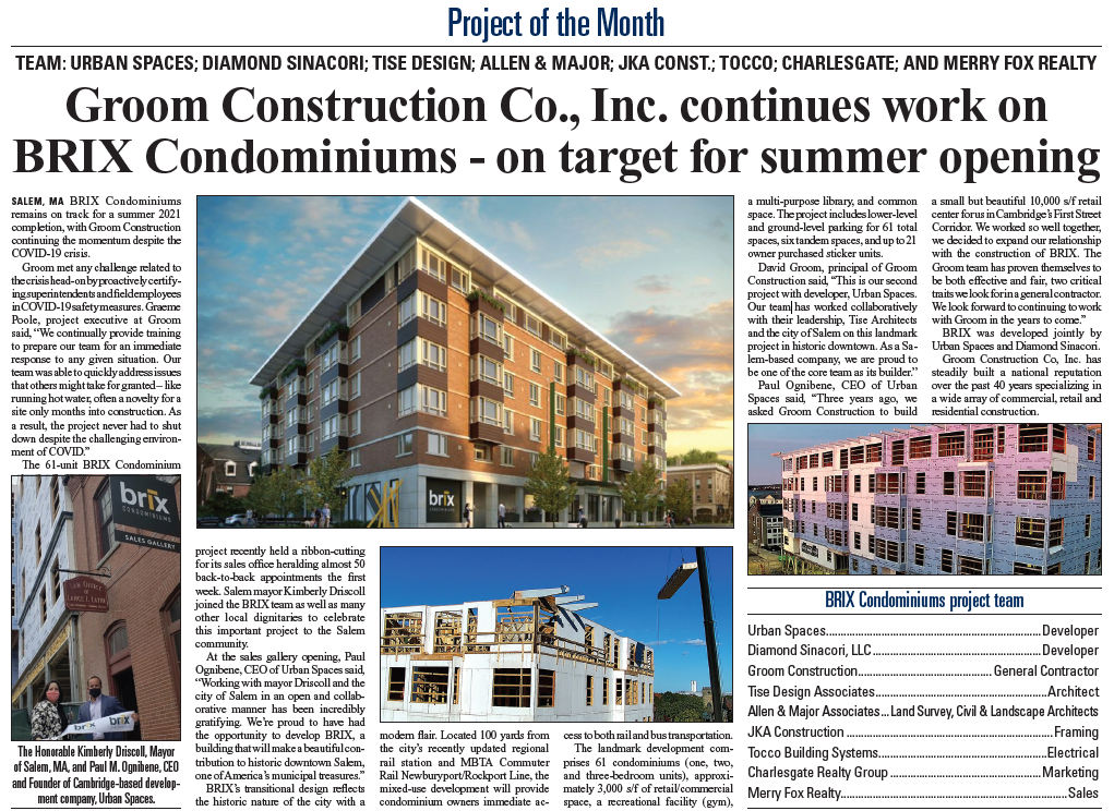BRIX Condominiums Featured as Development Project of the Month